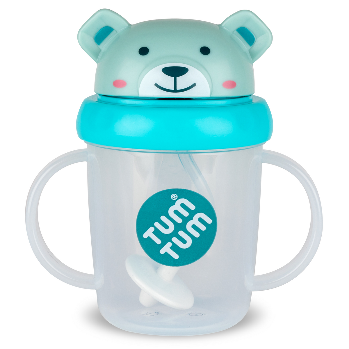 TUM TUM Tippy Up Free Flow Sippy Cup With Weighted Straw, Boris Bear ...