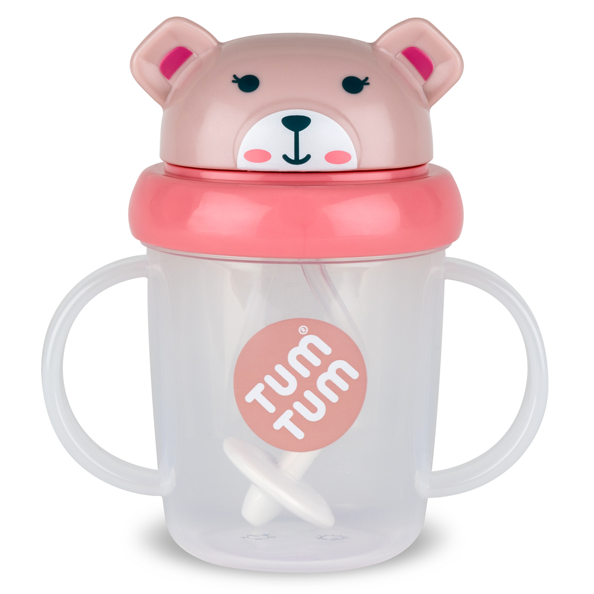TUM TUM Tippy Up Free Flow Sippy Cup With Weighted Straw, Betsy Bear ...